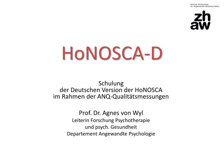 PPT - HoNOSCA -D PowerPoint Presentation, free download - ID:3395623