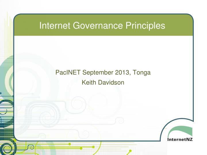 PPT - Internet Governance Principles PowerPoint Presentation, free ...
