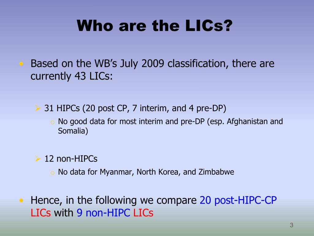 PPT - Ensuring Debt Sustainability in Low Income Countries (LICs ...