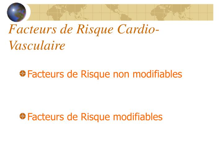 PPT - Risque Cardio-Vasculaire Global PowerPoint Presentation - ID:3396271