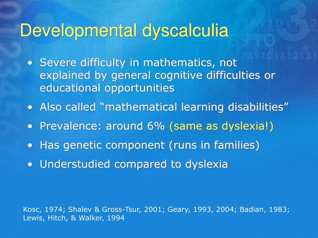 PPT - About dyscalculia: Causes, symptoms & remediation PowerPoint ...