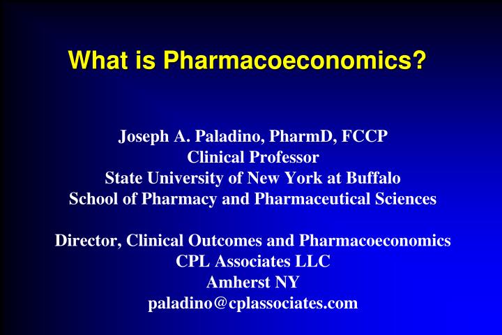 PPT - What is Pharmacoeconomics? PowerPoint Presentation, free download ...