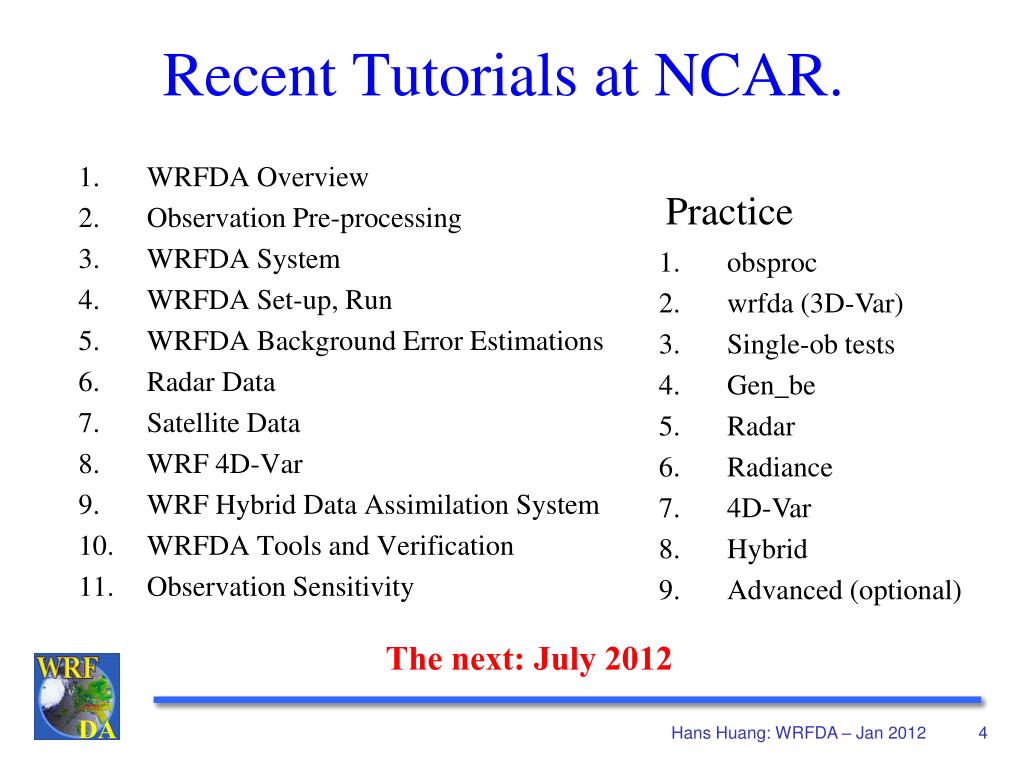 PPT - Acknowledge: NCAR/NESL/MMM/DAS, NCAR/RAL/JNT/DAT, AFWA, USWRP ...