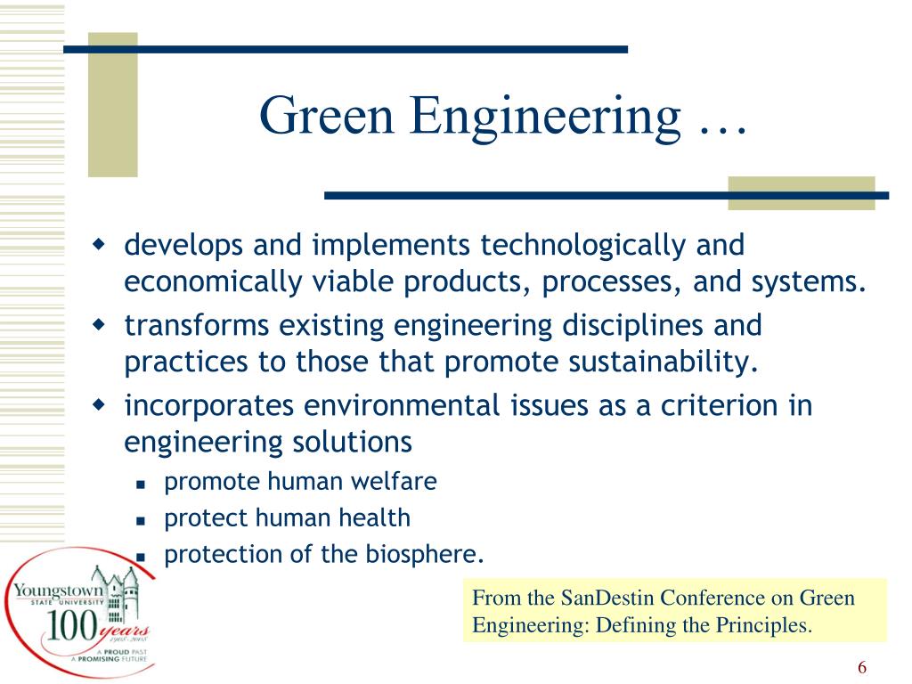 PPT - Green Chemistry, Green Engineering, and Sustainability PowerPoint ...