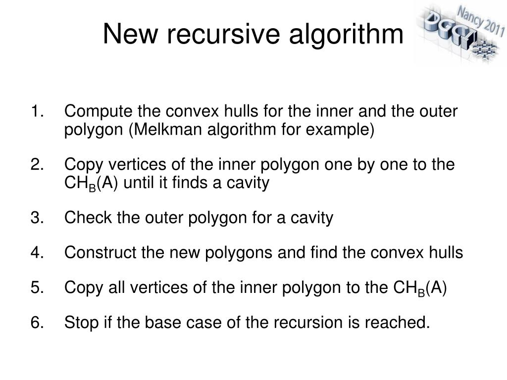 Ppt A Recursive Algorithm For Calculating The Relative Convex Hull Powerpoint Presentation