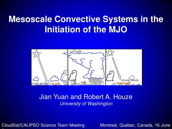 PPT - Mesoscale Convective Systems in the Initiation of the MJO ...