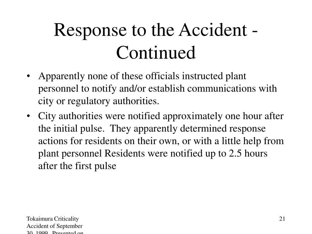 PPT - Tokaimura Criticality Accident of September 30, 1999 PowerPoint ...