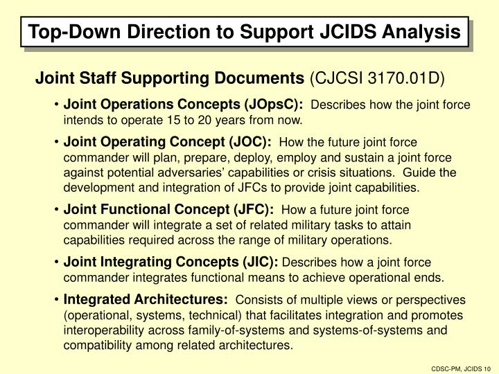 PPT - Joint Capabilities Integration & Development System (JCIDS ...