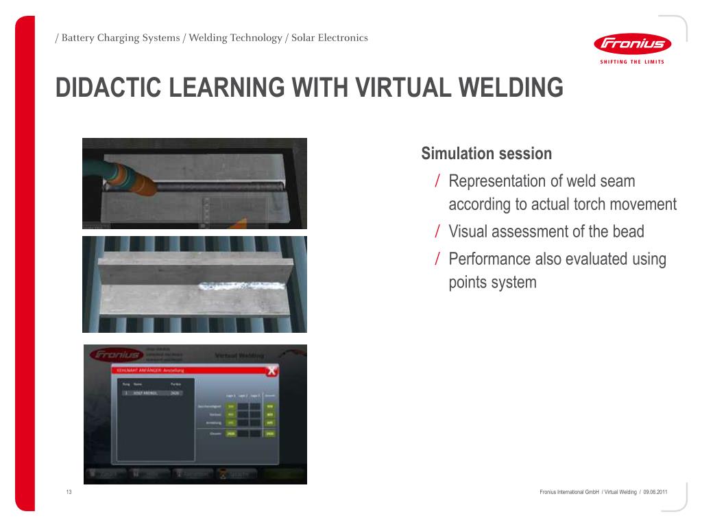PPT - VIRTUAL WELDING Fronius International GmbH Welding Technology ...