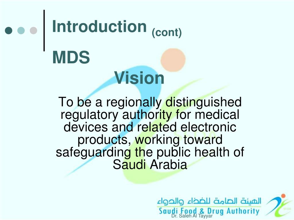PPT - Overview of Medical Devices Sector Saudi Food and Drug Authority ...