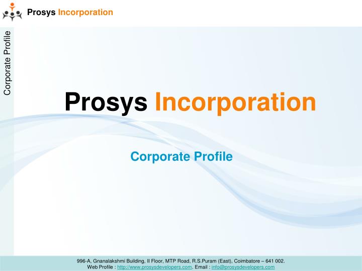 PPT - Prosys Incorporation PowerPoint Presentation, free download - ID ...
