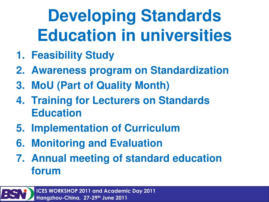 PPT - Cooperation Between Standards Body and Universities: The ...