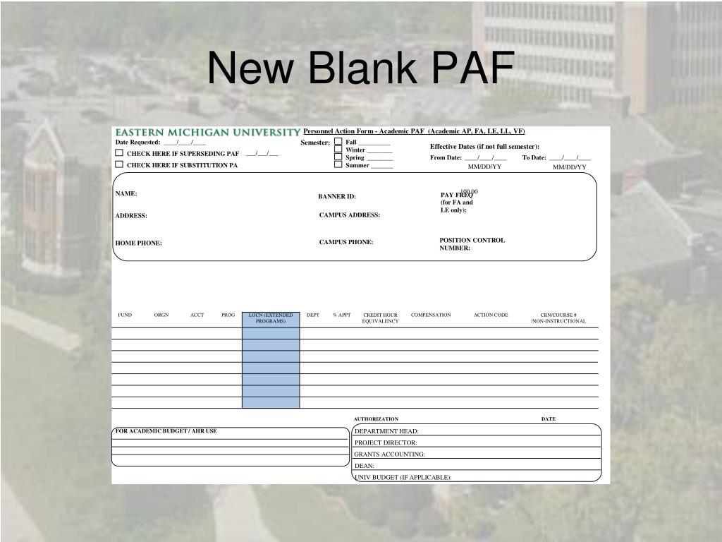 PPT - Academic PAFs August 1-9, 2011 Bonnie Emrick PowerPoint ...