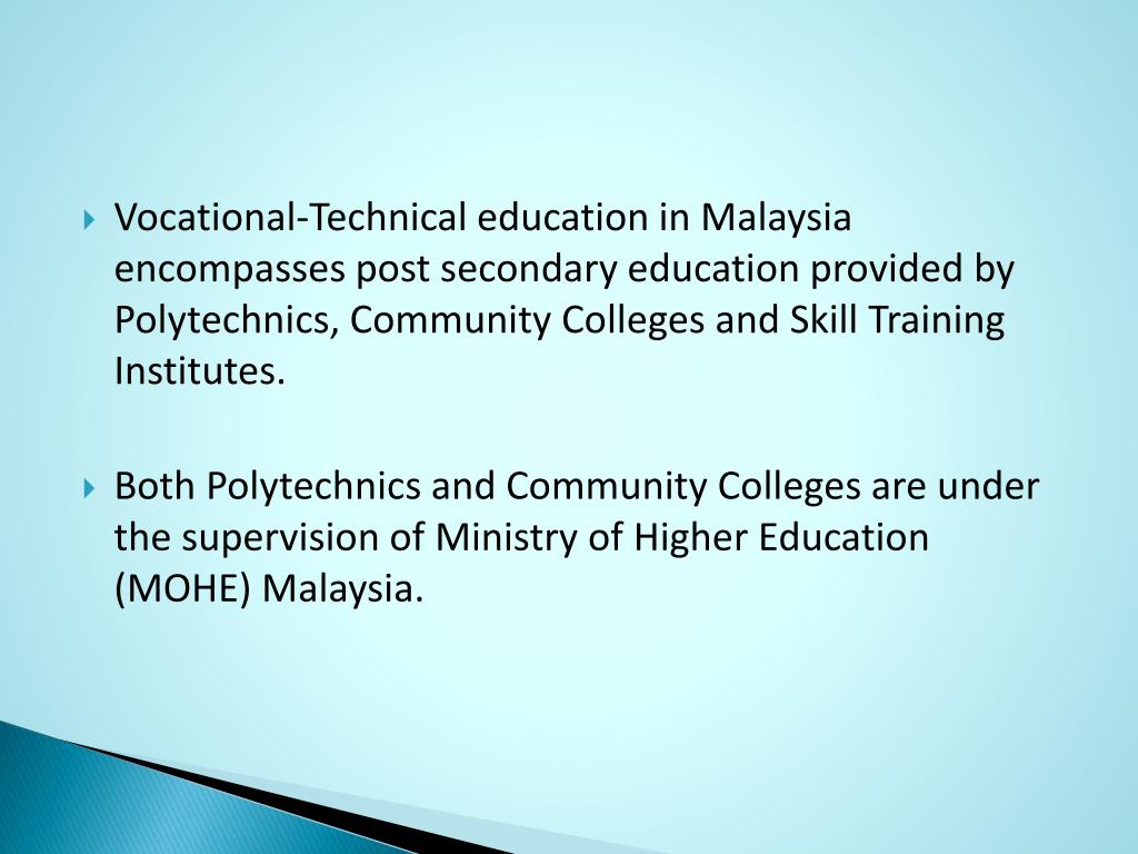 PPT - VOCATIONAL EDUCATION IN MALAYSIA PowerPoint Presentation, free ...