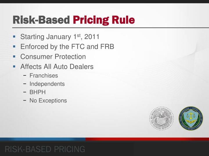 PPT - Risk-Based Pricing PowerPoint Presentation - ID:3401459