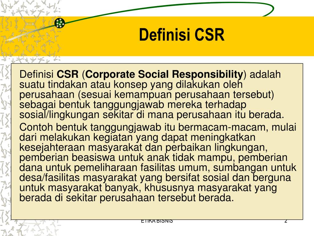 PPT - Tanggung Jawab Sosial Perusahaan ( Corporate Social ...