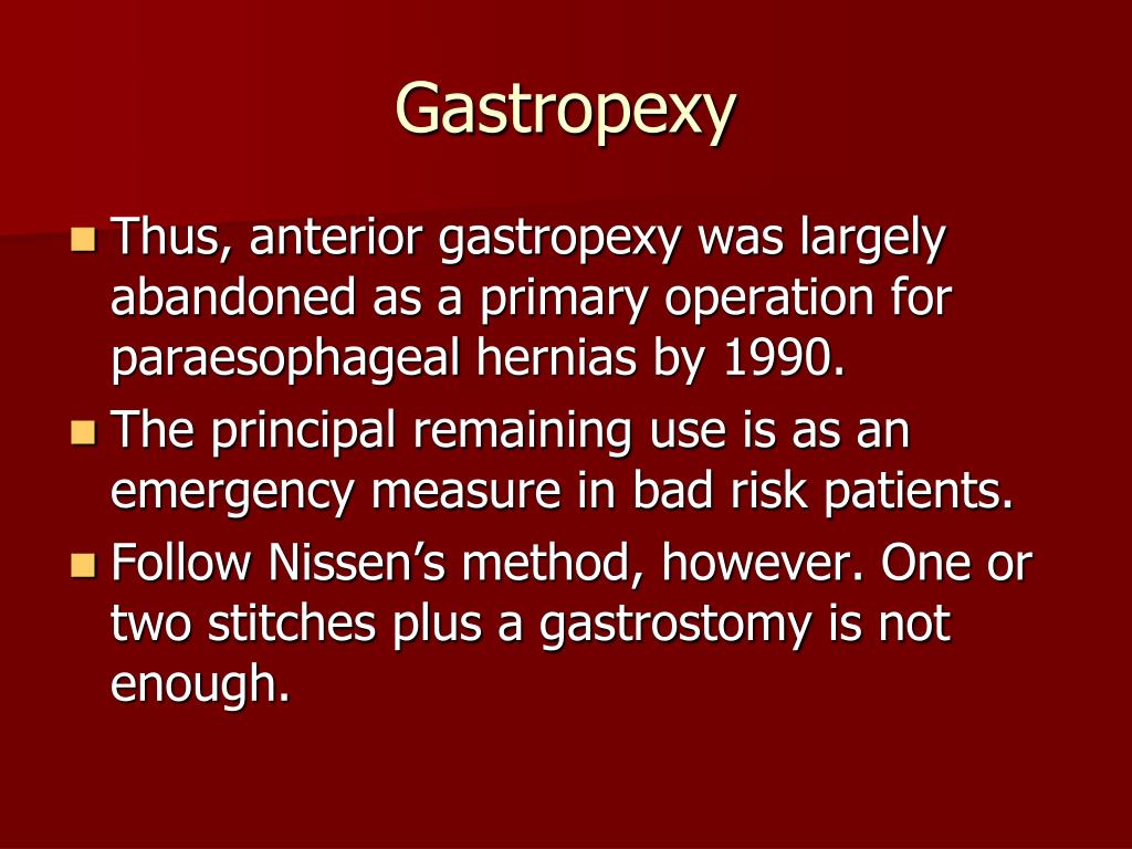 PPT - Laparoscopic Paraesophageal Hiatal Hernia Repair and ...