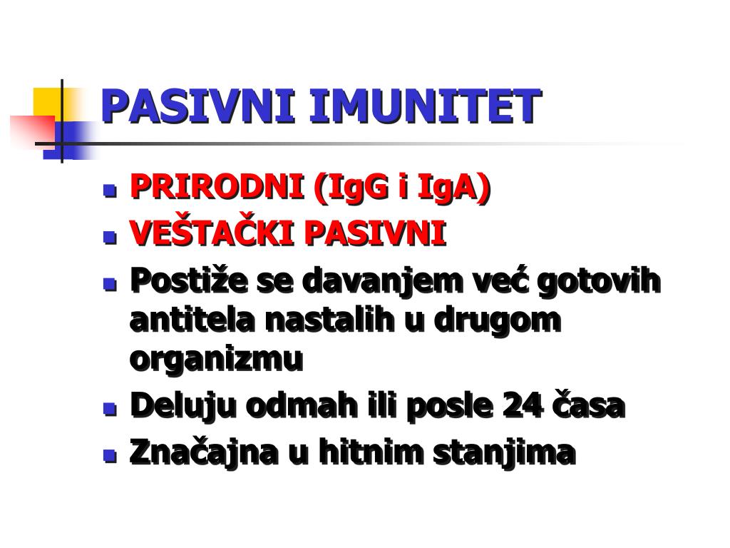 PPT - AKTIVNI I PASIVNI IMUNITET PowerPoint Presentation, free download ...