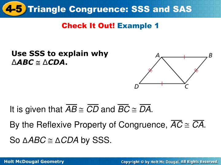 PPT - I will apply the SSS and SAS Postulates to construct triangles ...
