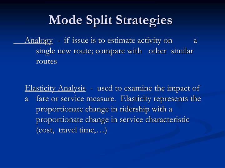 PPT - Mode Split Strategies PowerPoint Presentation, free download - ID ...