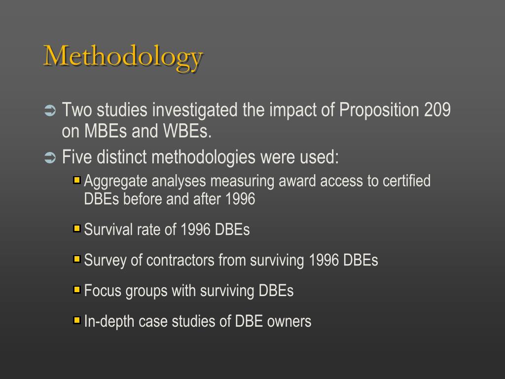 PPT - The Impact of Proposition 209 on California’s MBEs and WBEs ...