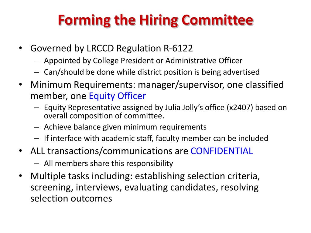 PPT - Classified Staff Hiring Process 11 November 2010 PowerPoint ...