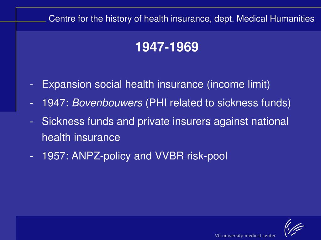 PPT - Centre for the history of health insurance, dept. Medical ...