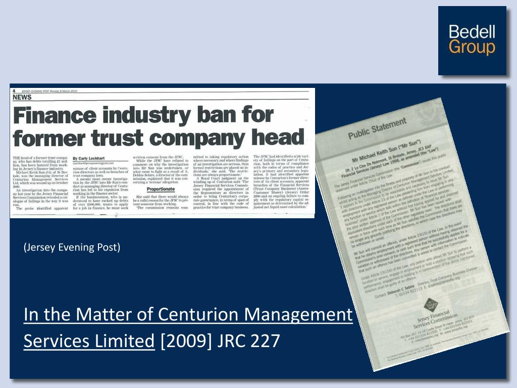 PPT - David Cadin and Mark Taylor, Partners Bedell Group, Jersey ...