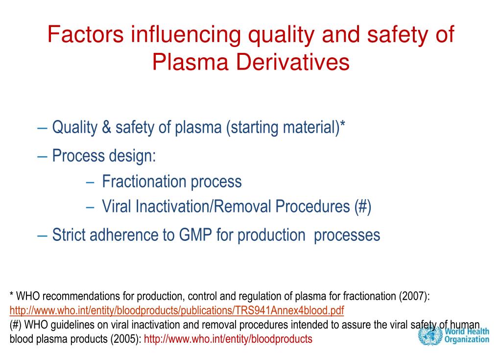 PPT - Regulation of Plasma and Plasma Products How Should We Regulate ...