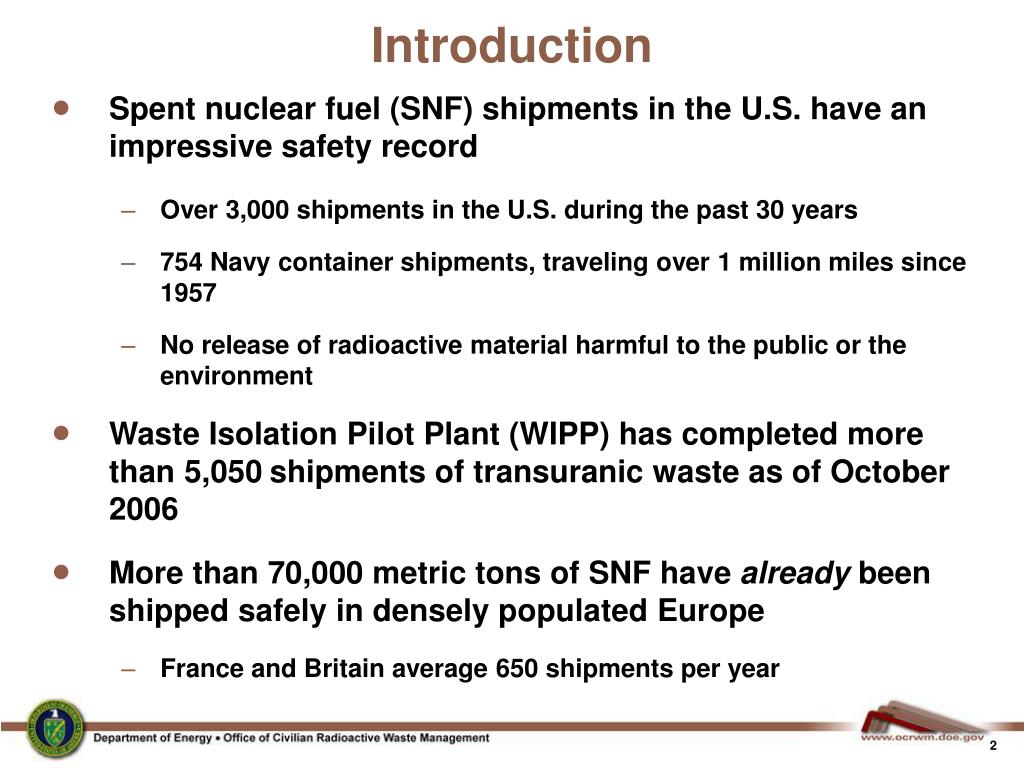 PPT - Transportation of Spent Nuclear Fuel PowerPoint Presentation ...