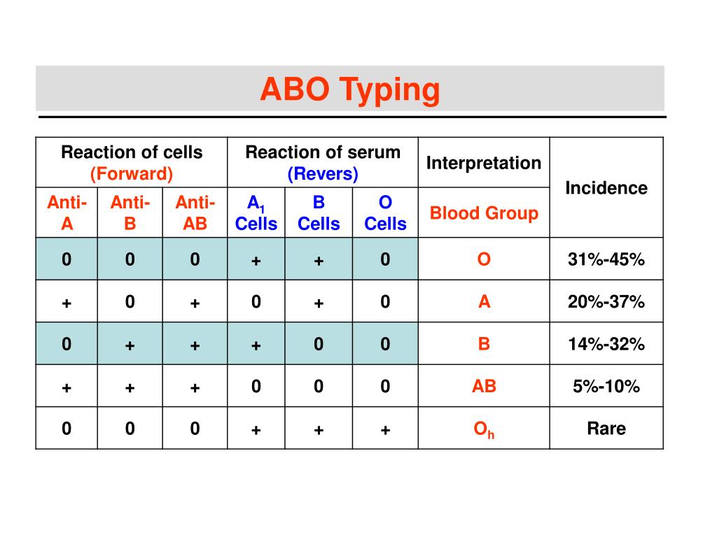 PPT - BLOOD GROUPS ABO AND Rh Serology PowerPoint Presentation, free ...