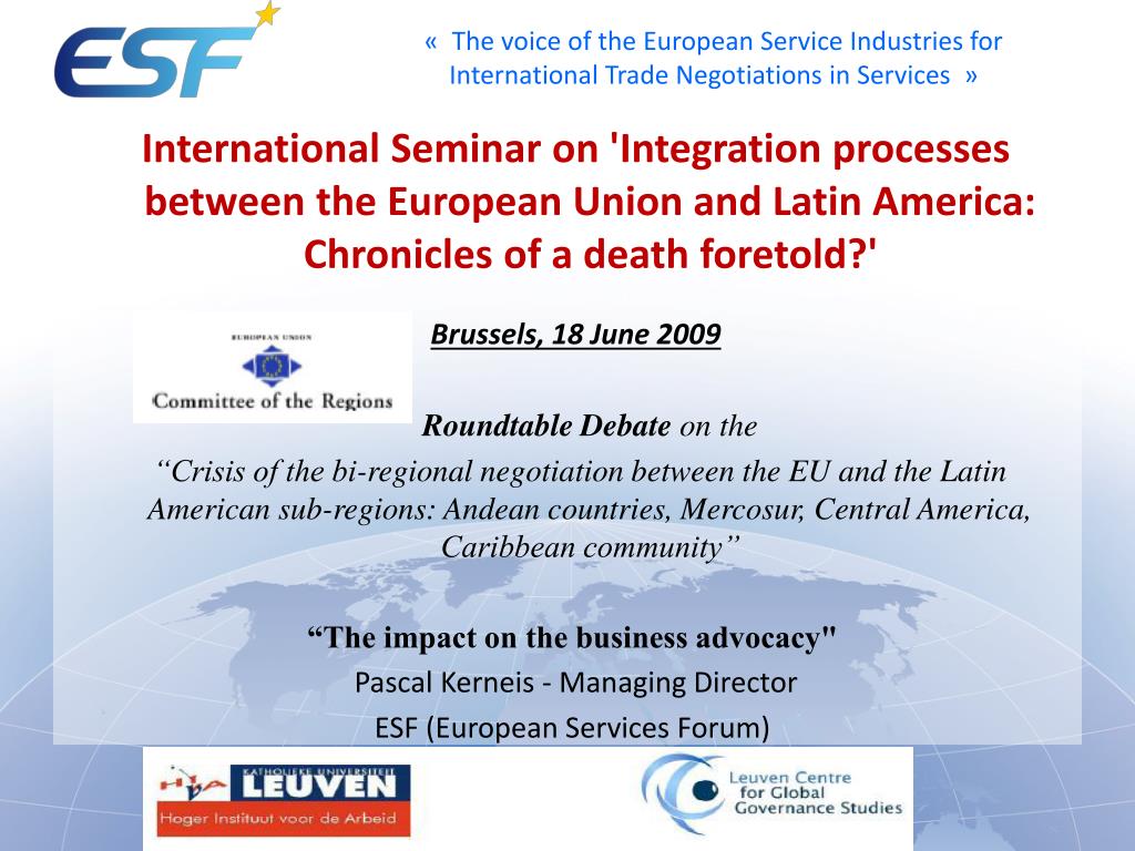 PPT - WHO ESF DOES REPRESENT? 30 European services companies, most of ...