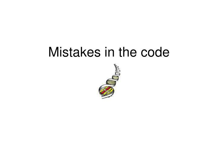 PPT - Mistakes in the code PowerPoint Presentation, free download - ID ...