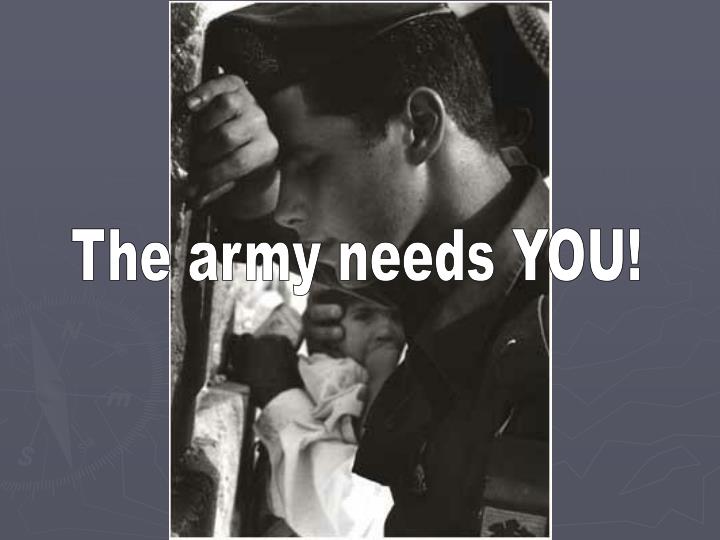 PPT - The army needs YOU! PowerPoint Presentation, free download - ID ...