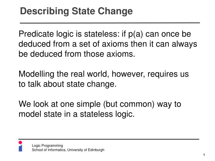 PPT - Describing State Change PowerPoint Presentation, free download ...