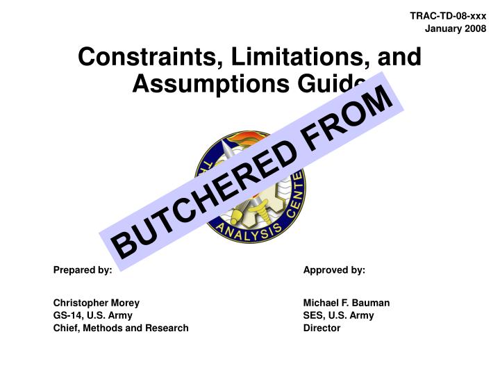 PPT - Constraints, Limitations, and Assumptions Guide PowerPoint ... PPT - Constraints, Limitations, and Assumptions Guide PowerPoint ...