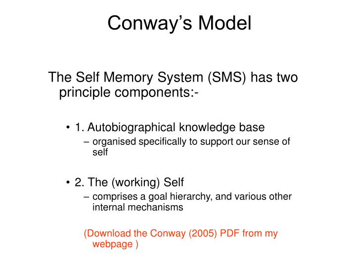 PPT - Conway’s Model PowerPoint Presentation, free download - ID:3408977