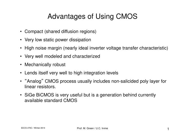 PPT - Advantages of Using CMOS PowerPoint Presentation, free download ...