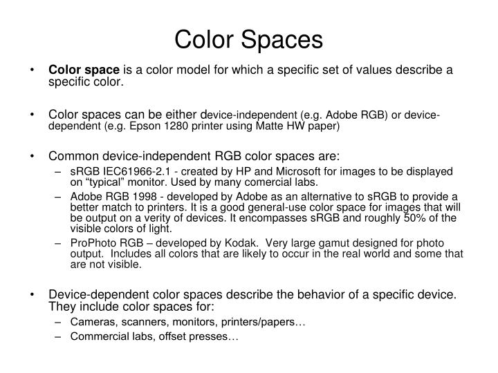 PPT - What is color Color Models Color and Computers Color Spaces and ...