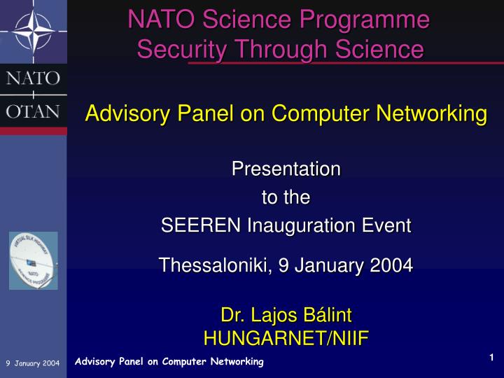 PPT - NATO Science Programme Security Through Science PowerPoint ...