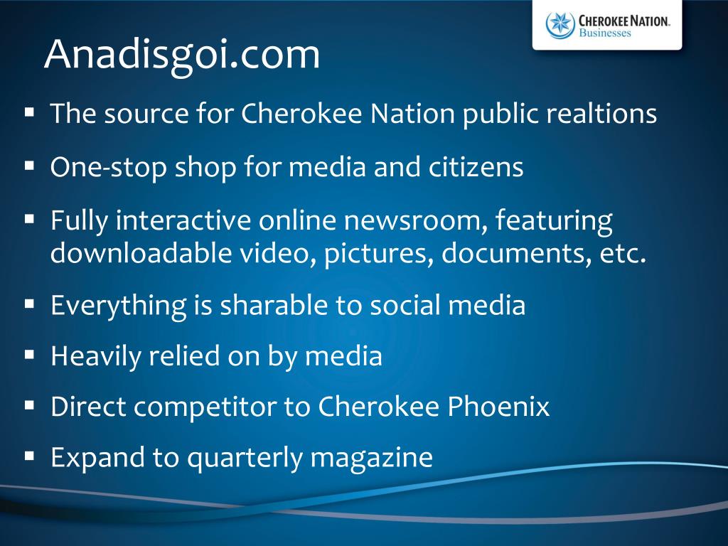 PPT - Cherokee Nation & Cherokee Nation Businesses Communications ...
