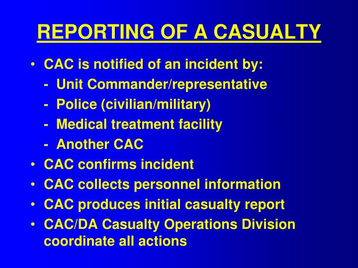 PPT - CASUALTY NOTIFICATION OFFICER TRAINING PowerPoint Presentation ...
