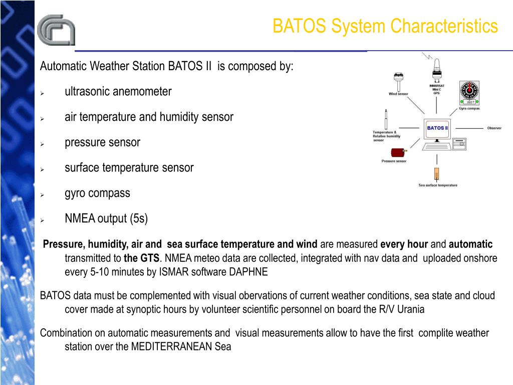 PPT - ESURFMAR: BATOS SYSTEM INSTALLATION ON BOARD CNR RESEARCH VESSEL ...
