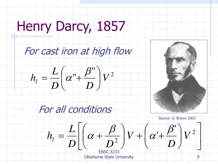 PPT - Everything you did (not) want to know about the Darcy-Weisbach ...