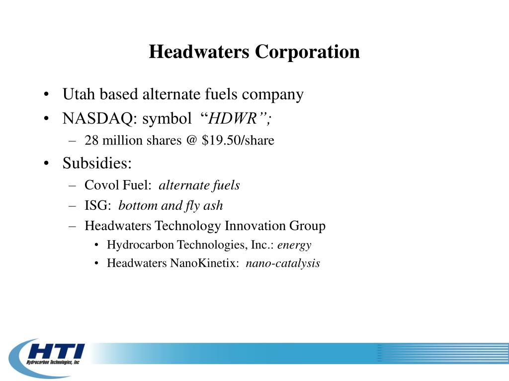 PPT - Cleaner Coal Technologies Theo L.K. Lee Hydrocarbon Technologies ...