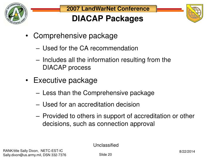 PPT - DIACAP Army Guidance and Transition Ms. Sally Dixon Army Office ...