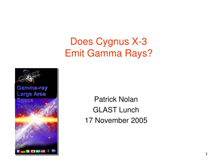 PPT - Does Cygnus X-3 Emit Gamma Rays? PowerPoint Presentation, free ...