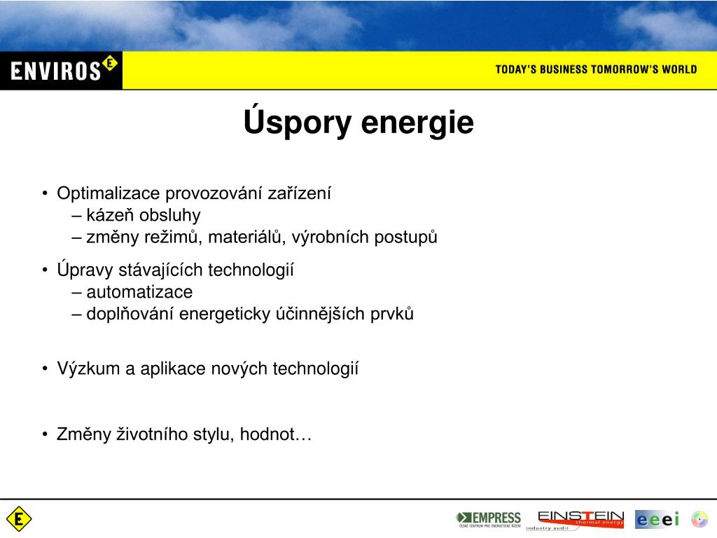 PPT - Energetický management jako nízkonákladové opatření k dosažení ...