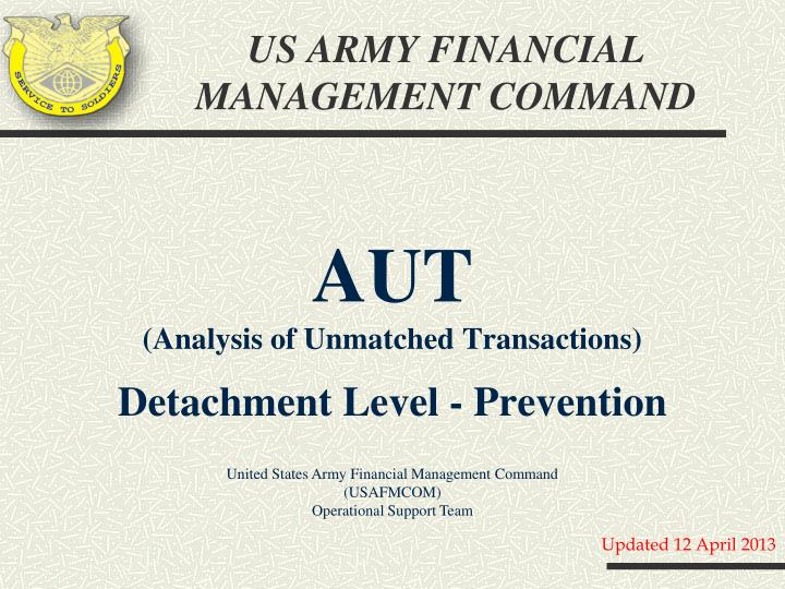 PPT - US ARMY FINANCIAL MANAGEMENT COMMAND PowerPoint Presentation ...