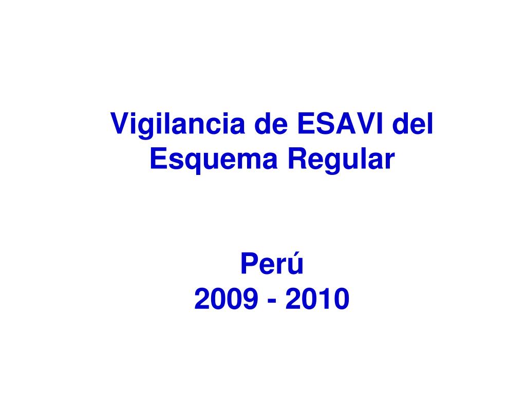 PPT - Equipo Técnico: Vigilancia Epidemiológica de ESAVI Dirección ...